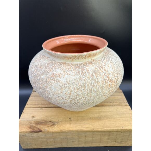 Haeger | Accents | Vintage Haeger Pottery Splatterware Vase Pot Peach ...